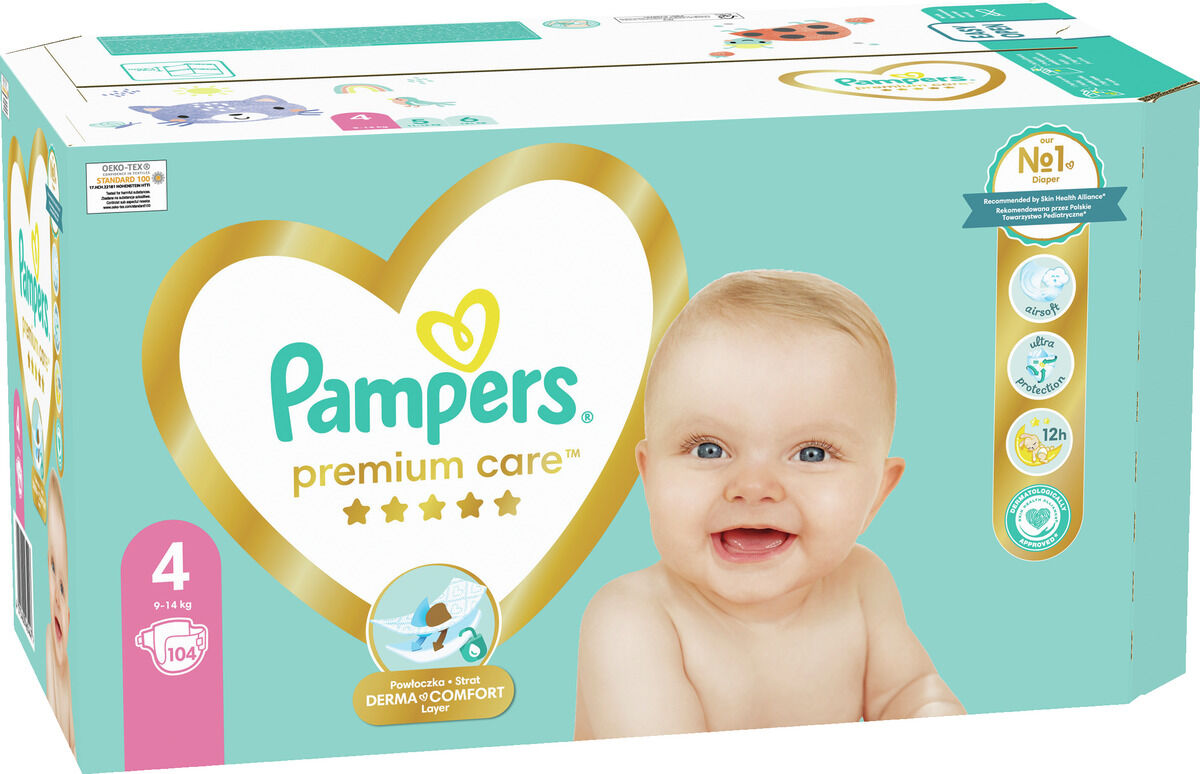 PAMPERS PREMIUM MEGA BOX 4 MAXI 104BUC | Selgros Romania
