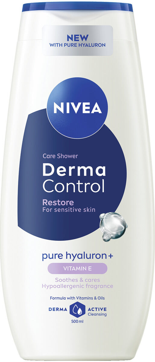 NIVEA GEL DUS DERMA CONTROL RESTORE FEM.500ML | Selgros Romania