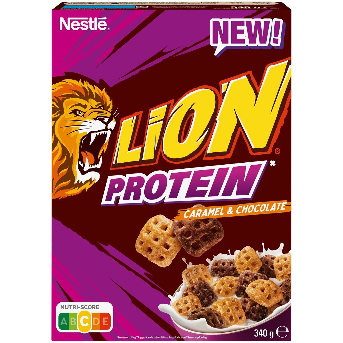 Lion Protein Cereal caramel und chocolate 340g | Selgros